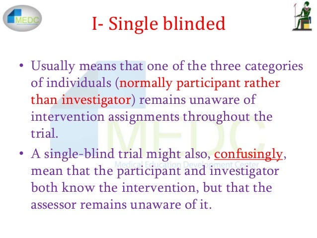 Blinding in clinical trials