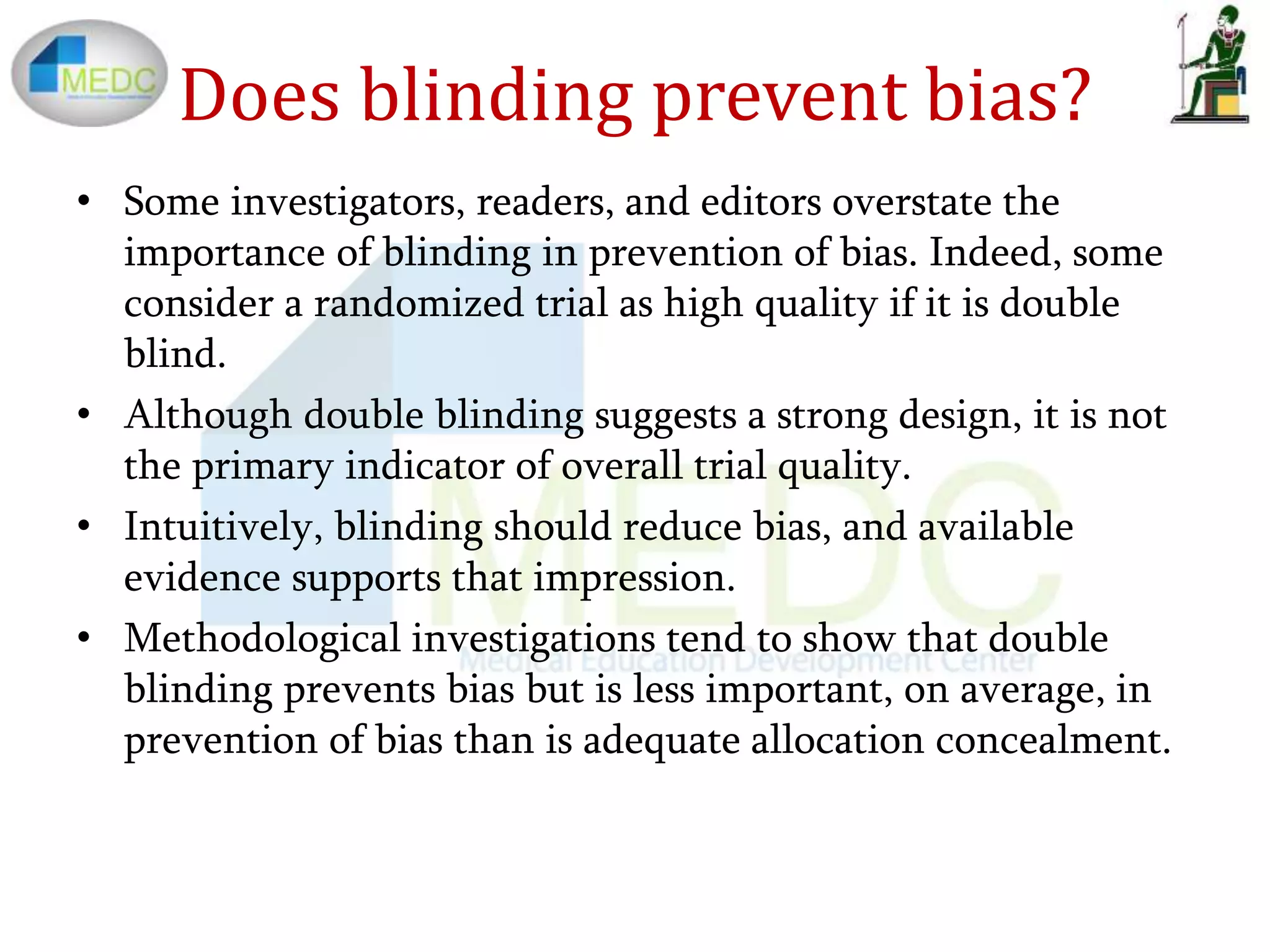 Blinding in clinical trilas | PPTX