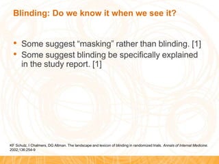 Blinding: History and Current Issues | PPTX