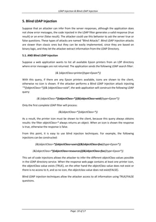 LDAP Injection & Blind LDAP Injection in Web Applications | PDF