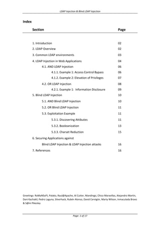 LDAP Injection & Blind LDAP Injection in Web Applications | PDF