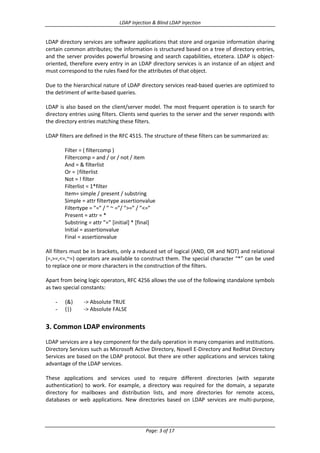 LDAP Injection & Blind LDAP Injection in Web Applications | PDF
