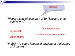 Blindness Prevention and Control | PPT