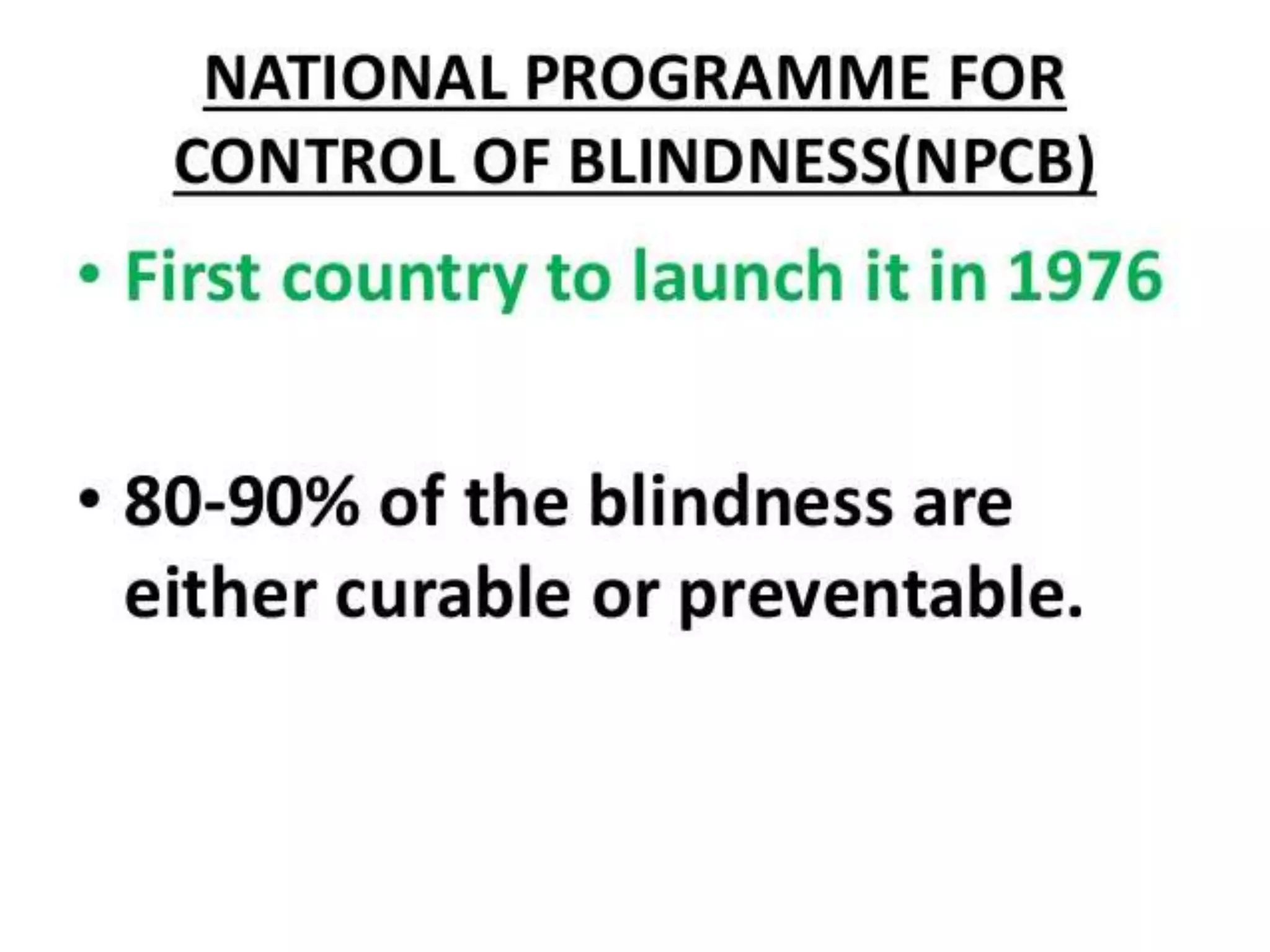 Blindness control program | PPTX