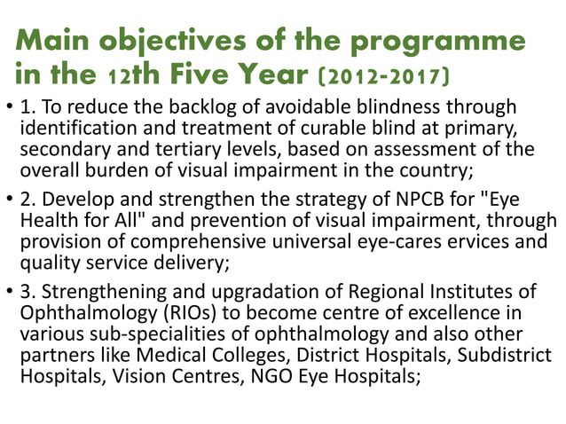 Blindness control program | PPTX