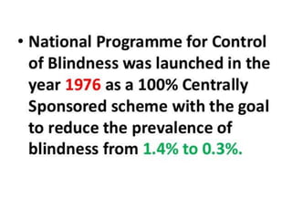 Blindness control program | PPTX