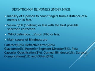 BLINDNESS.pptx | Eye and Vision Conditions | Diseases and Conditions