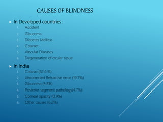 BLINDNESS.pptx | Eye and Vision Conditions | Diseases and Conditions