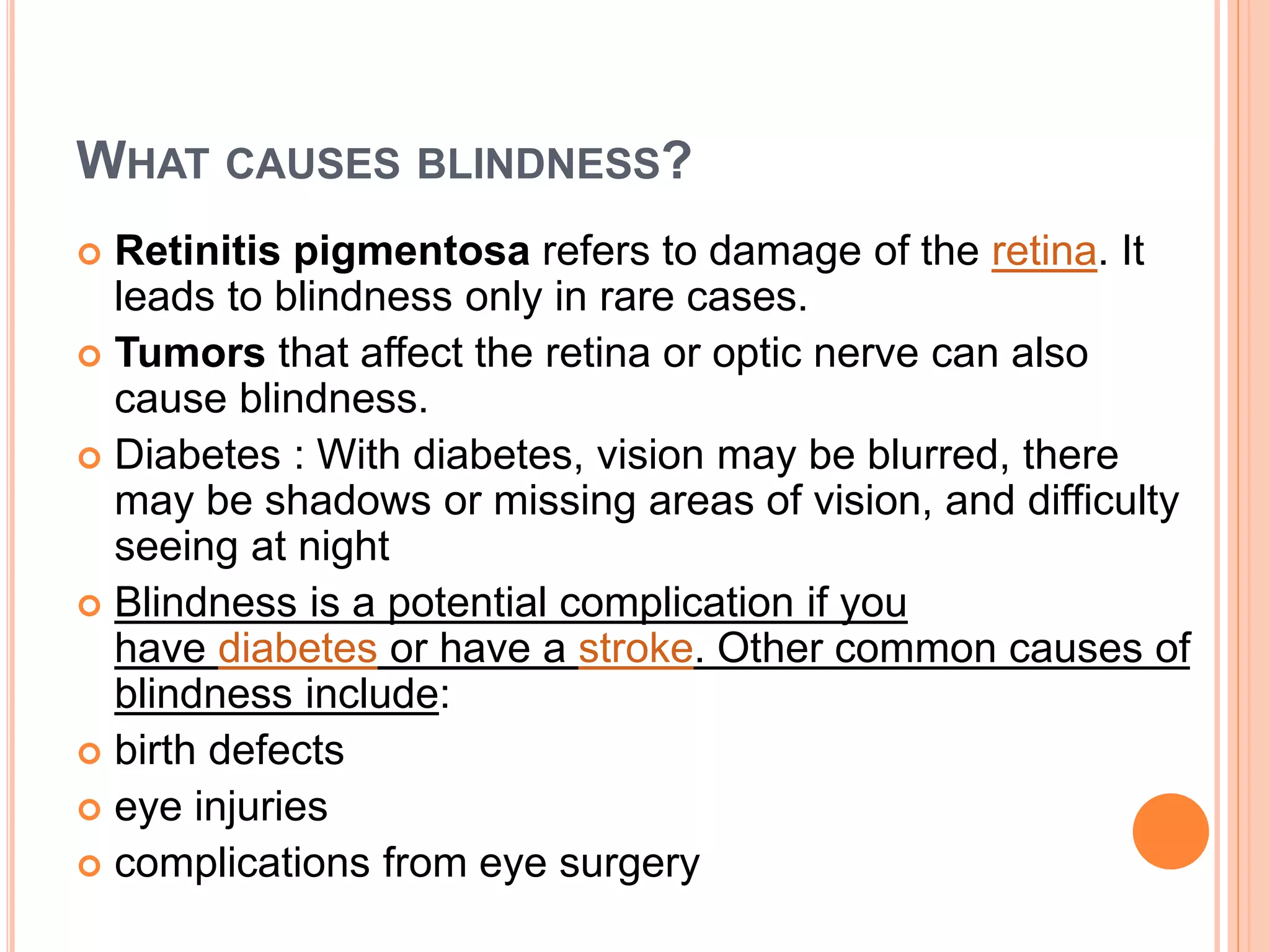 Blindness and its management | PPTX