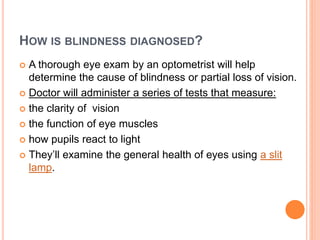 Blindness and its management | PPTX