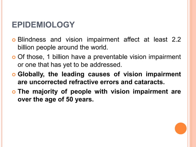 Blindness and its management | PPTX
