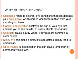 Blindness and its management | PPTX