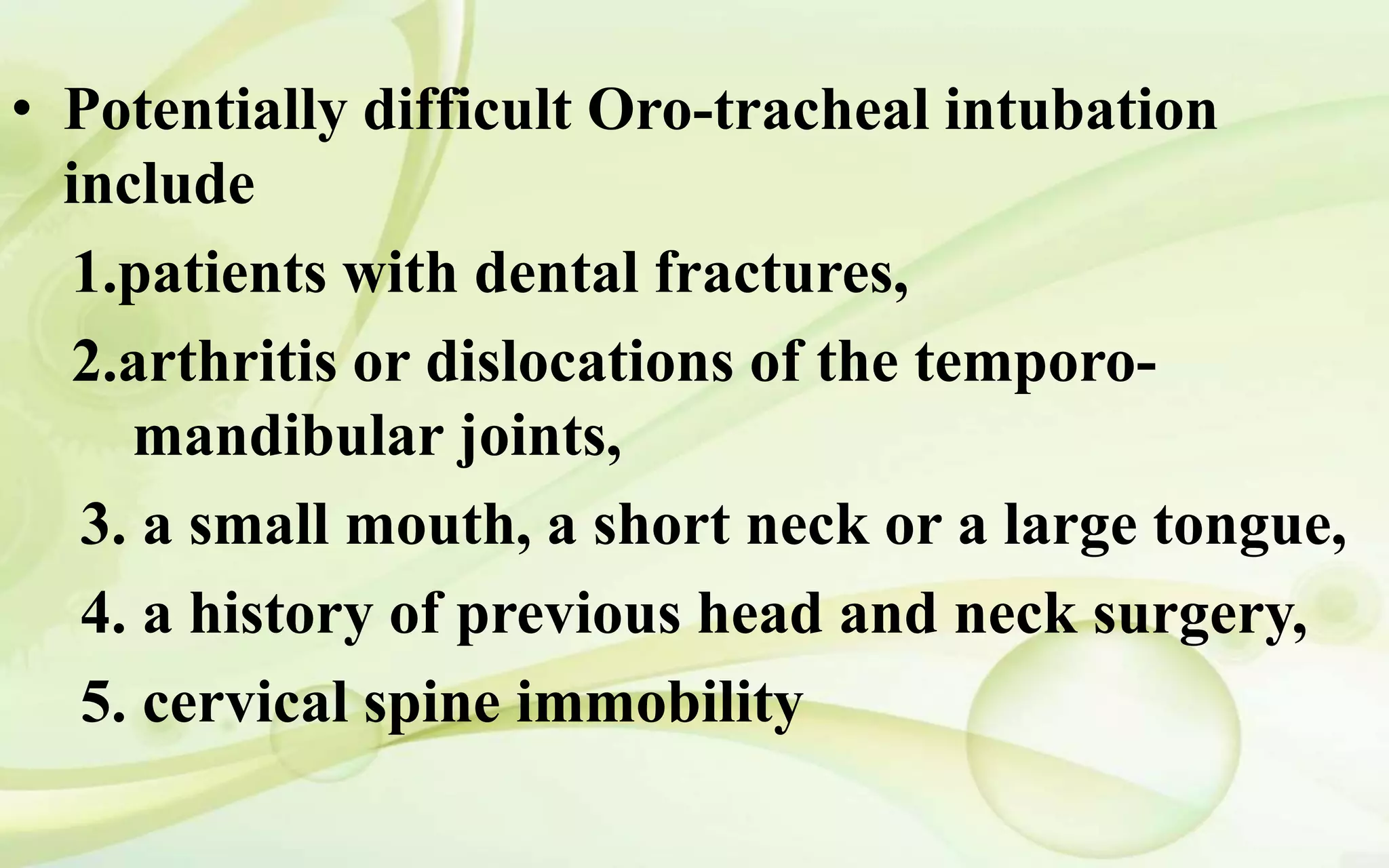 Blind oral and nasal intubation | PPTX
