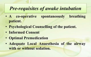 Blind oral and nasal intubation | PPTX