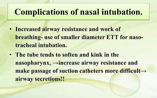 Blind oral and nasal intubation | PPTX | Ear, Nose and Throat ...