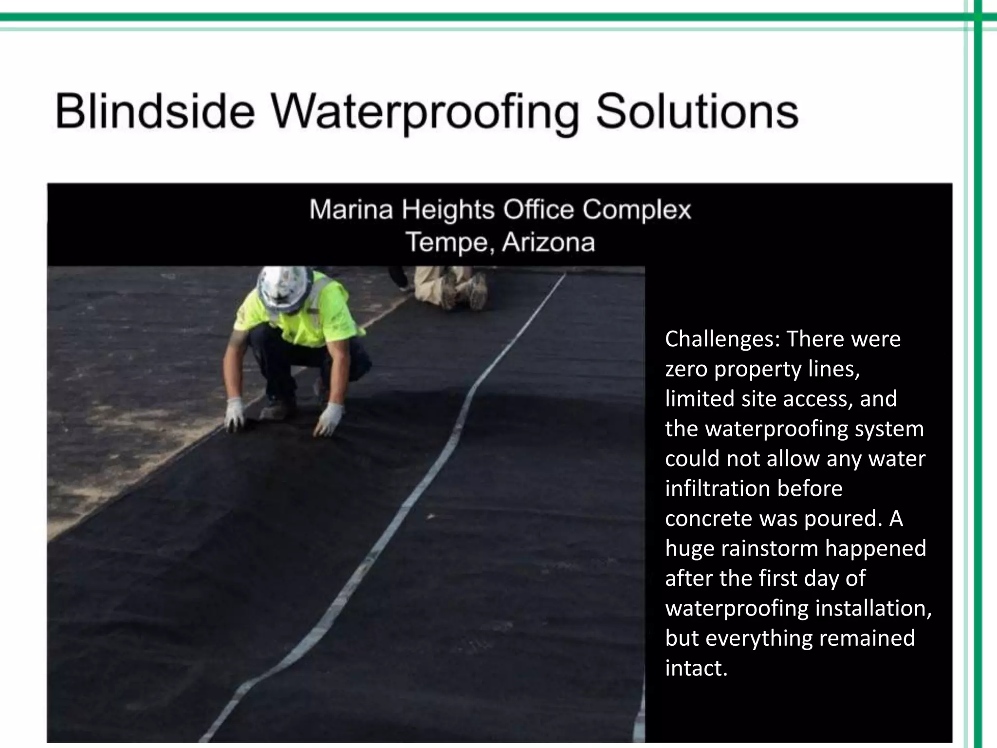 Blindside Waterproofing: How to Select and Specify Pre-Applied Waterproofing Systems | PPTX