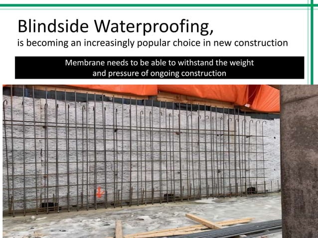Blindside Waterproofing: How to Select and Specify Pre-Applied Waterproofing Systems | PPTX