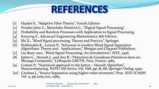 Blind signal processing presentation | PPTX | Digital Audio | Computer Software and Applications