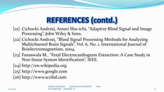 Blind signal processing presentation | PPTX | Digital Audio | Computer Software and Applications