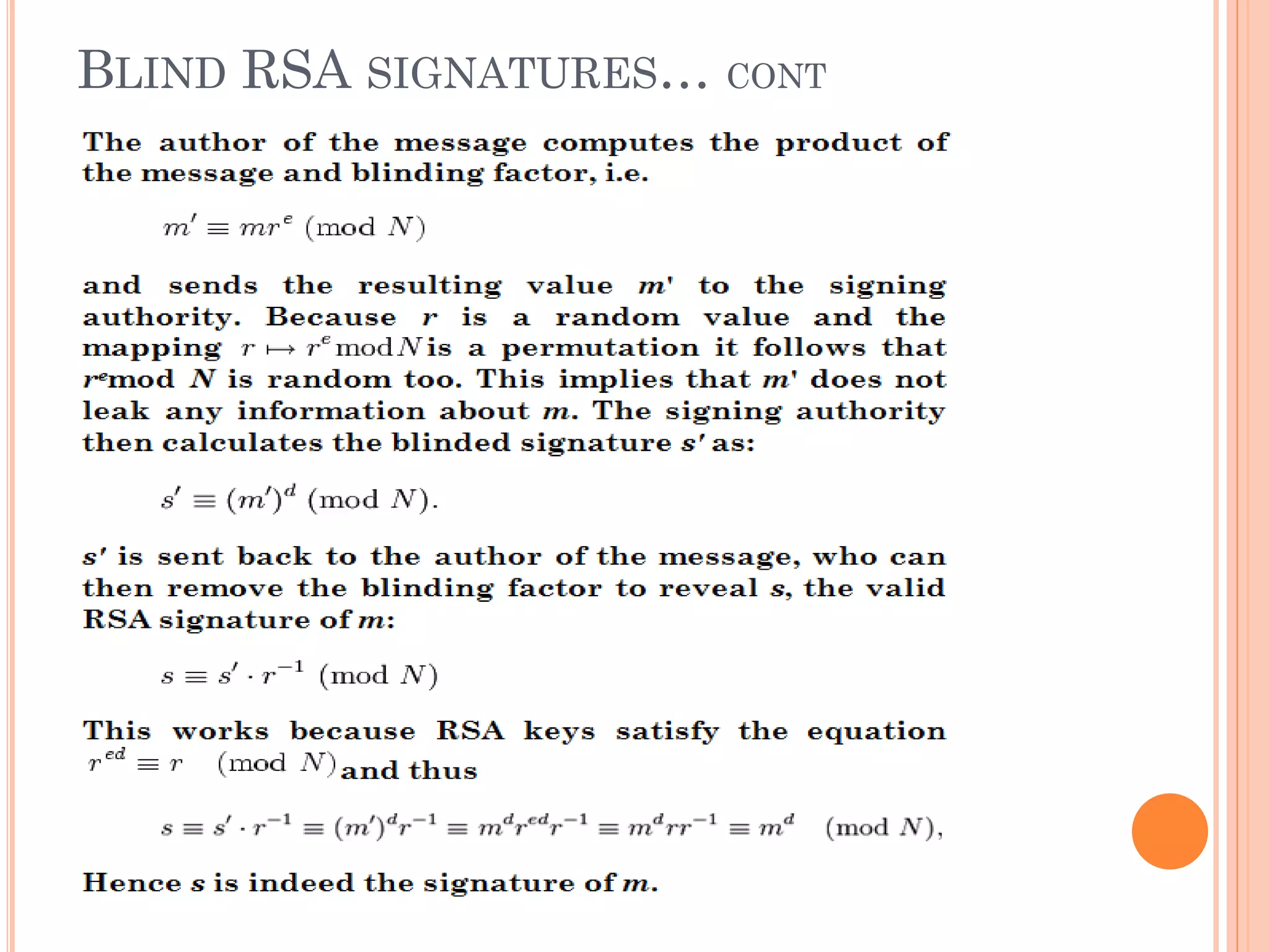 Blind Signature Scheme | PDF