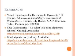 Blind Signature Scheme | PDF