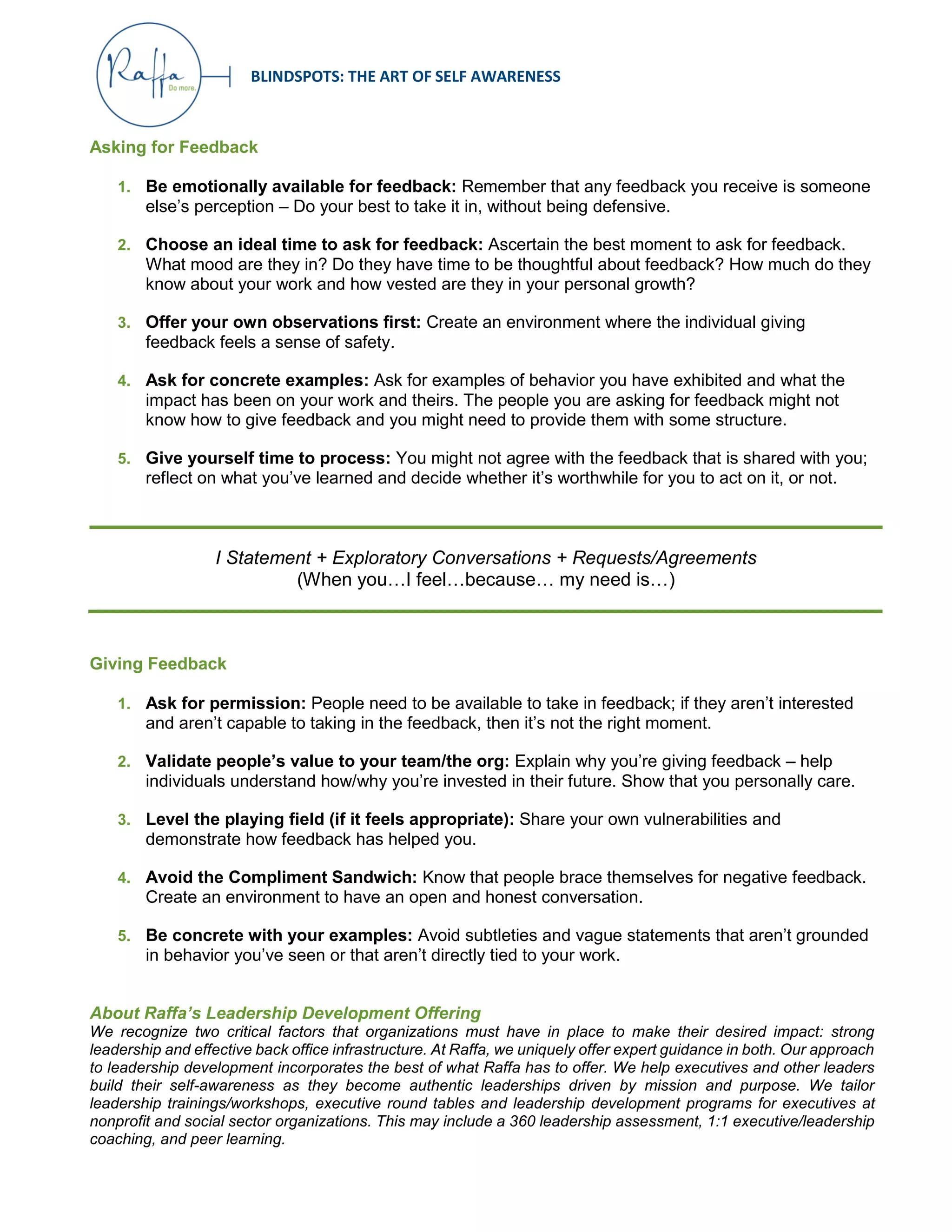 4-25 18 Blind Spots: The Art of Self Awareness | PDF