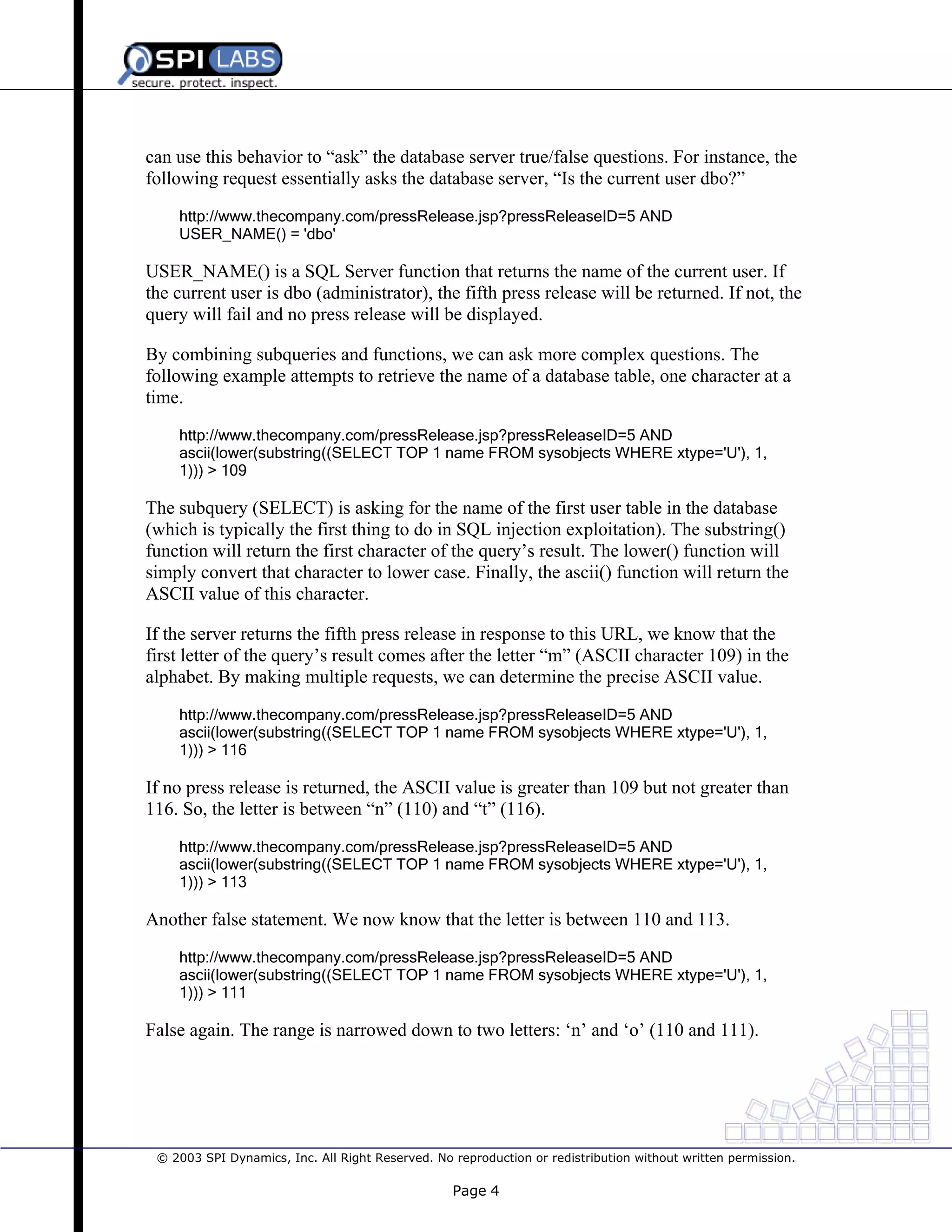 Blind sql injection | PDF | Web Development | Internet