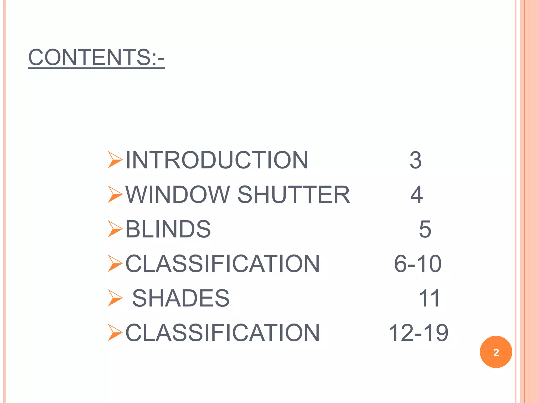 Blinds, shades & shutters | PPTX