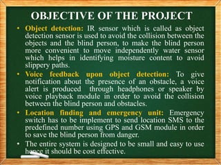 Smart walking Stick for blinds | PPTX | Computer Peripherals | Computing