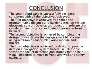Blind stick module. | PPT