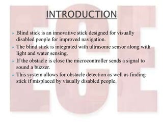 Blind stick module. | PPT