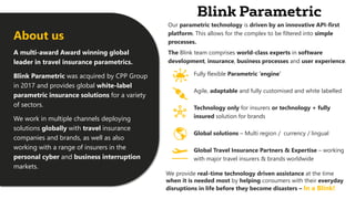Blink Parametric – Insurtech Innovation Award 2023 | PPT