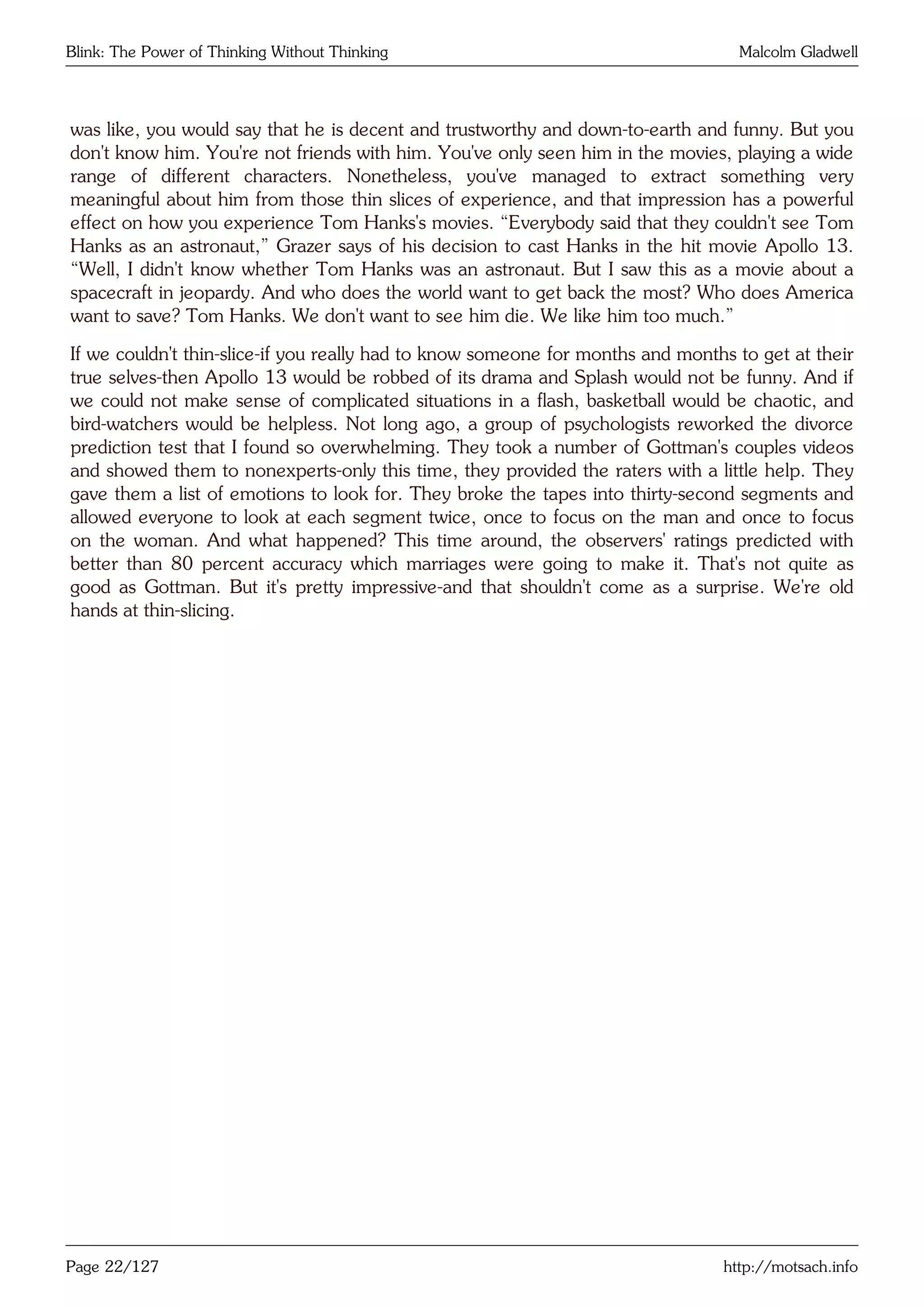 Blink Malcolm gladwell book | PDF