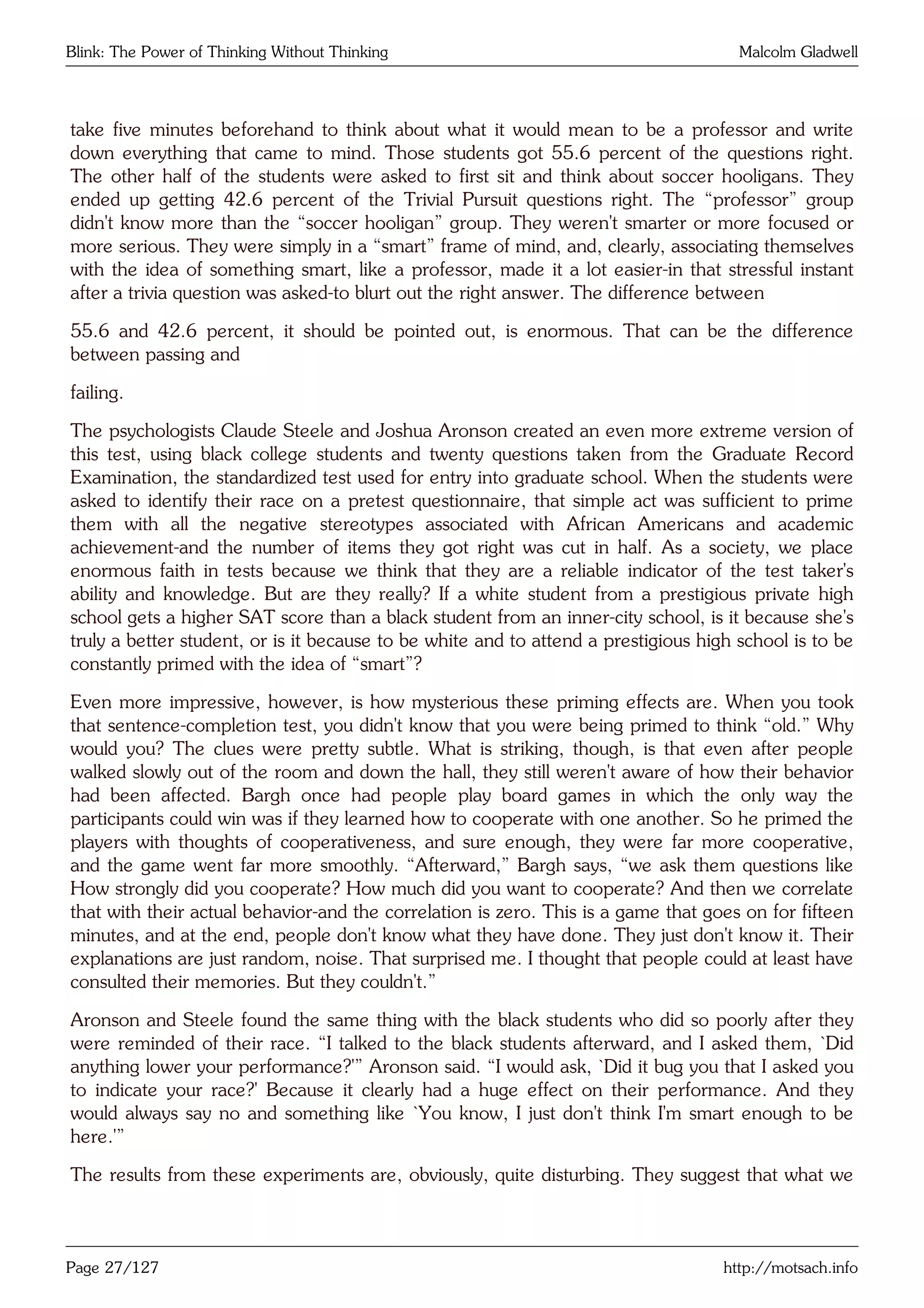 Blink Malcolm gladwell book | PDF