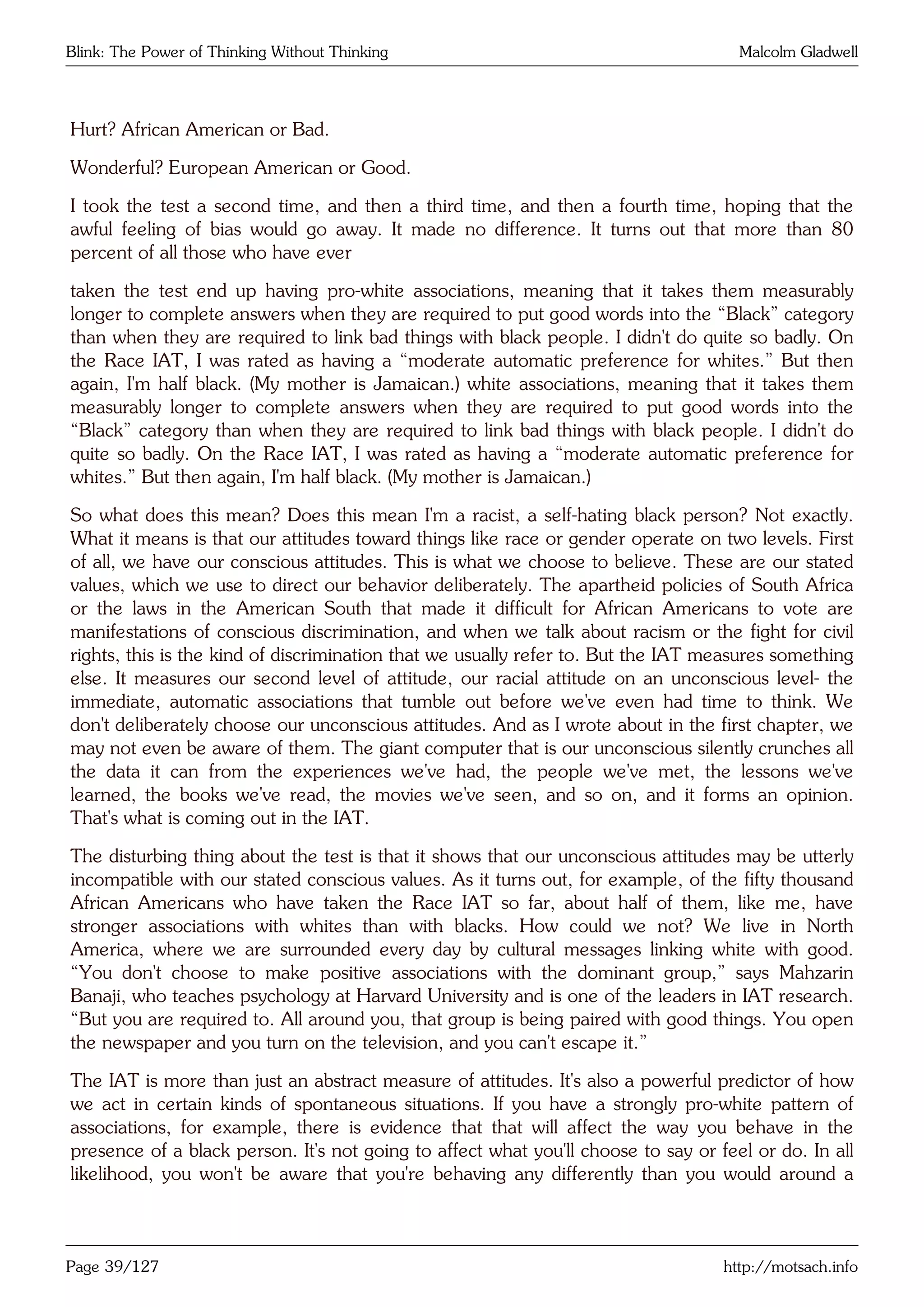 Blink Malcolm gladwell book | PDF