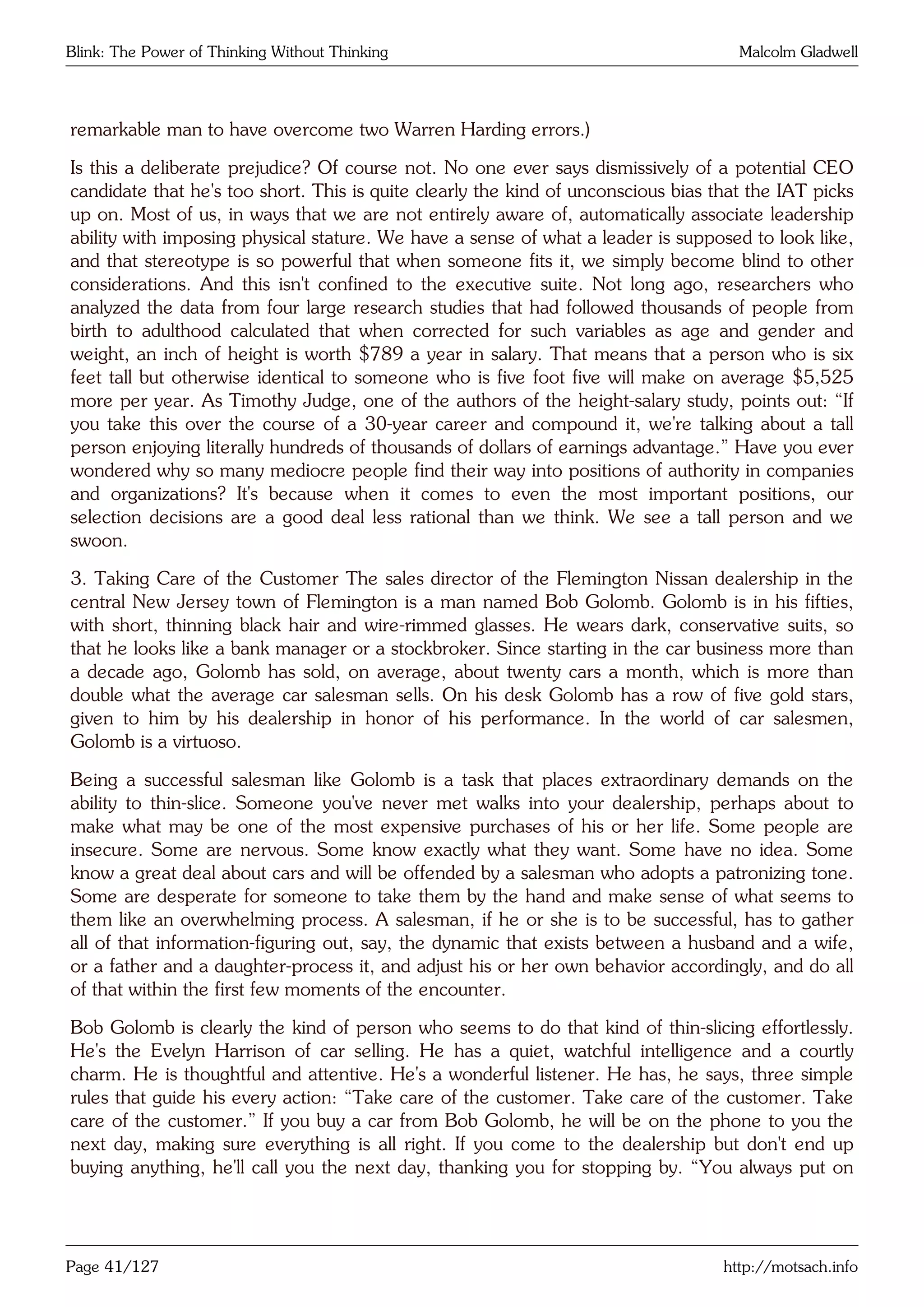 Blink Malcolm gladwell book | PDF