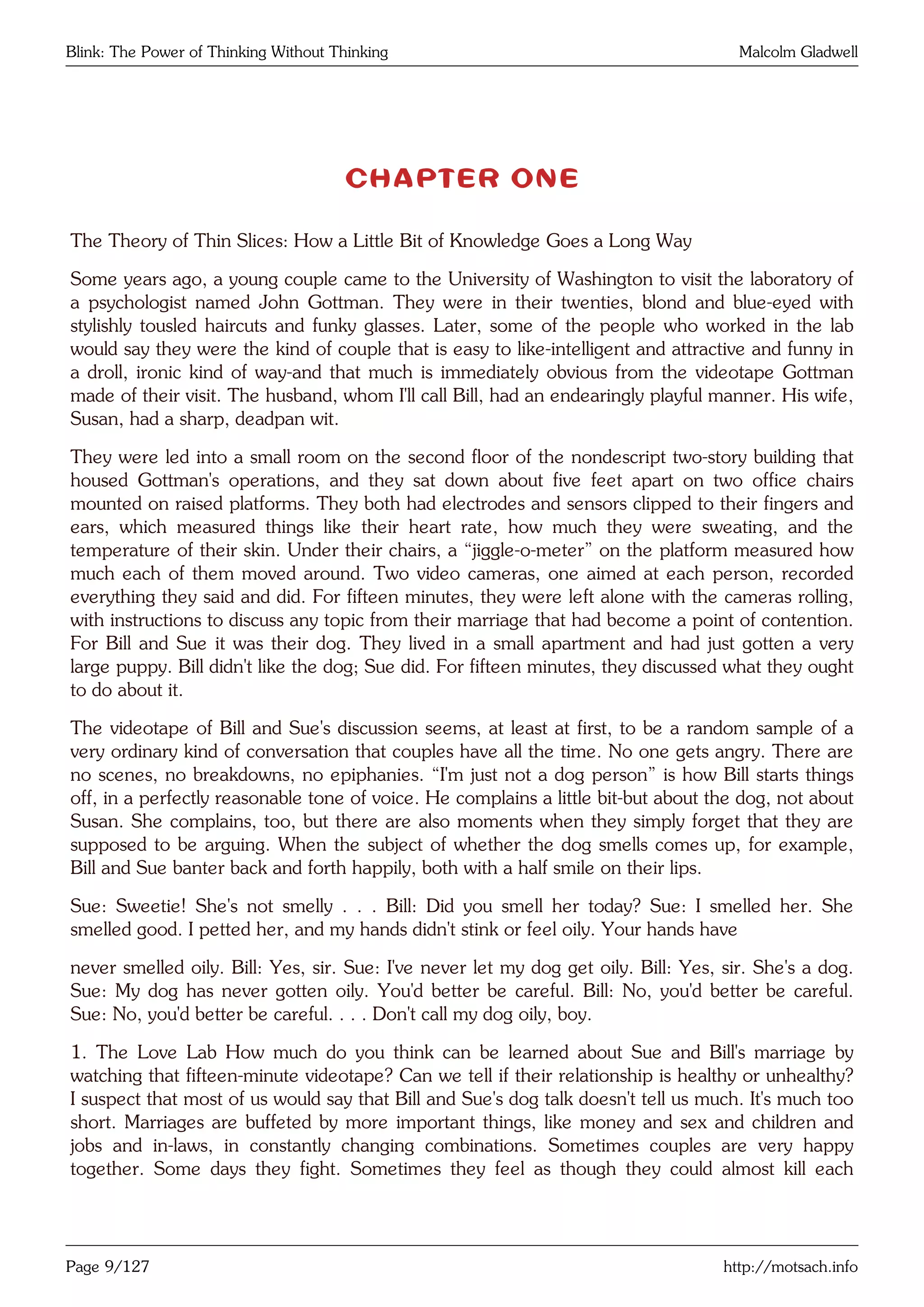 Blink Malcolm gladwell book | PDF