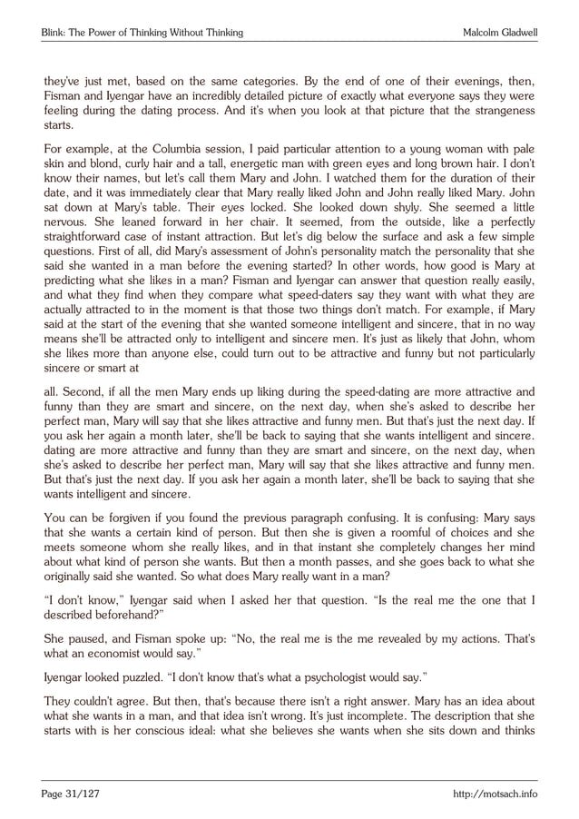 Blink Malcolm gladwell book | PDF