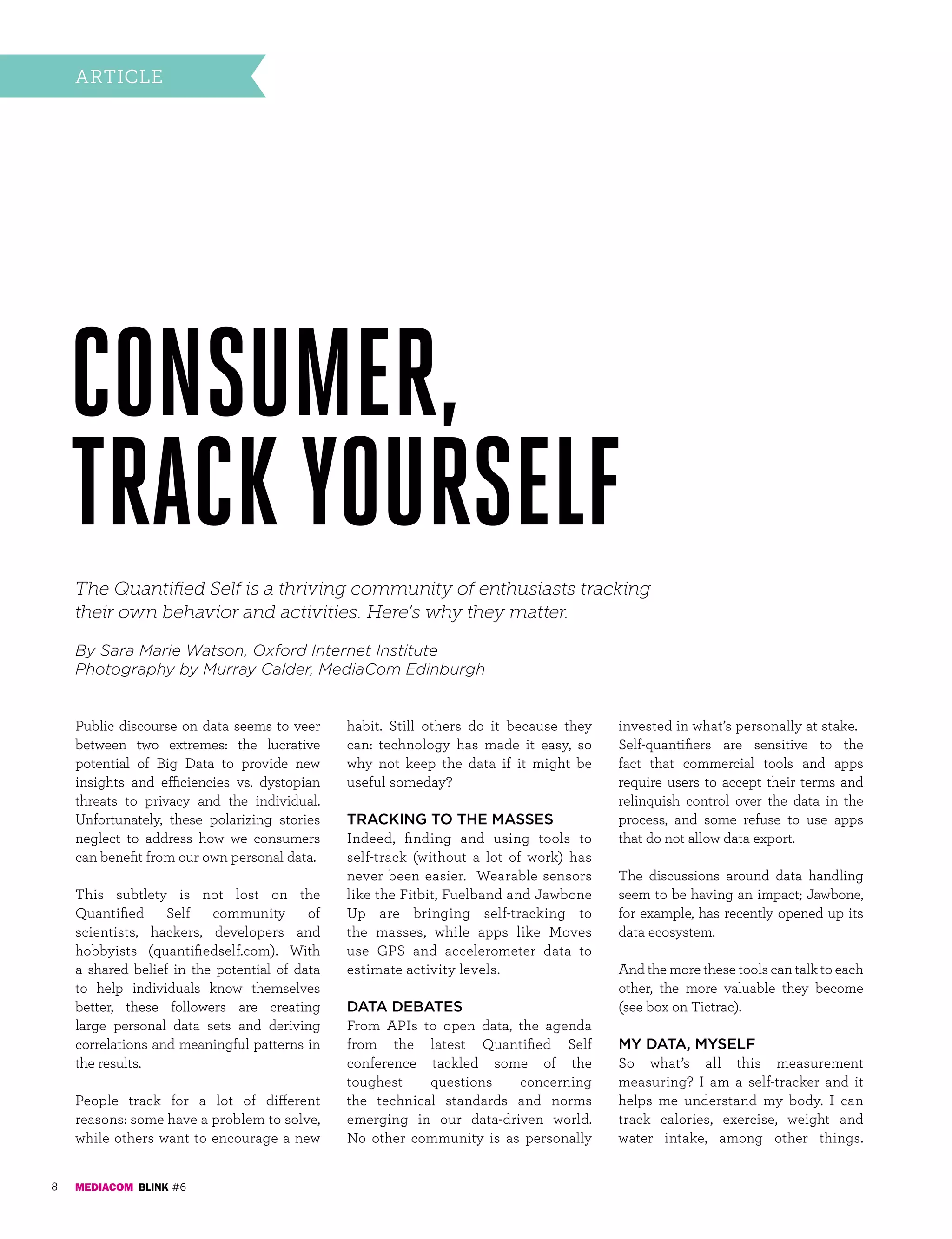 Blink6 02 consumer_trackyourself | PDF