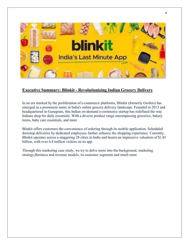 Blinkit Marketing Case Study | PPTX | Grocery Shopping | Shopping