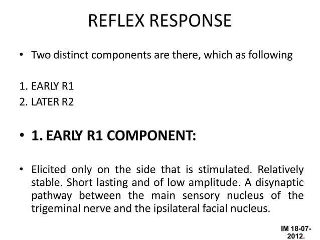 blink reflex nerve conduction velocity test | PPTX | Brain and Nervous ...