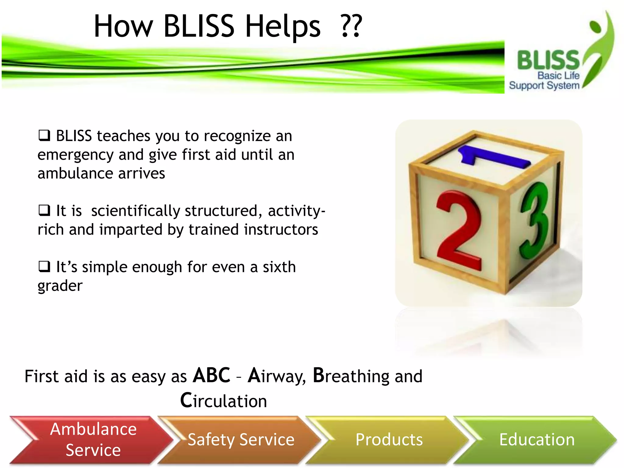 BLISS: BASIC LIFE SUPPORT SYSTEM | PPTX