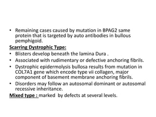 Blistering Bullous Disease by dr shahida kashif | PPTX