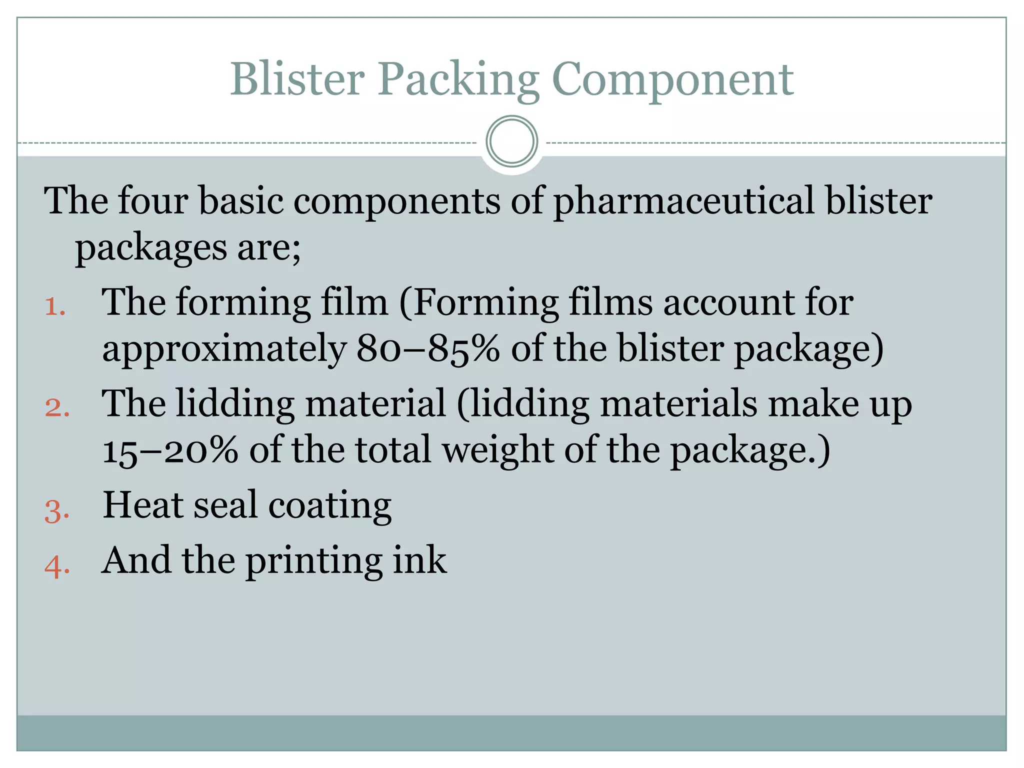 Blister packing | PPTX