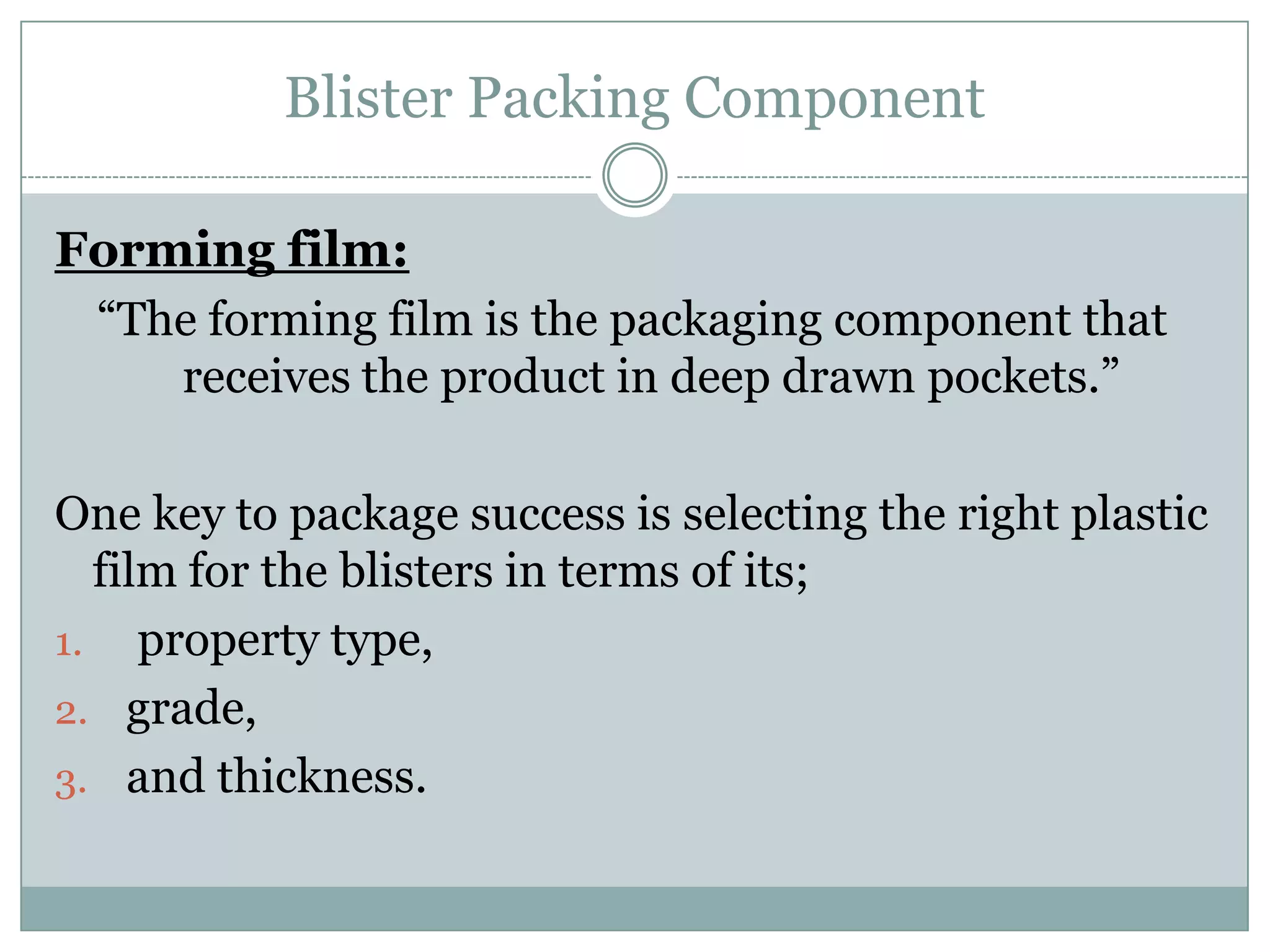 Blister packing | PPTX