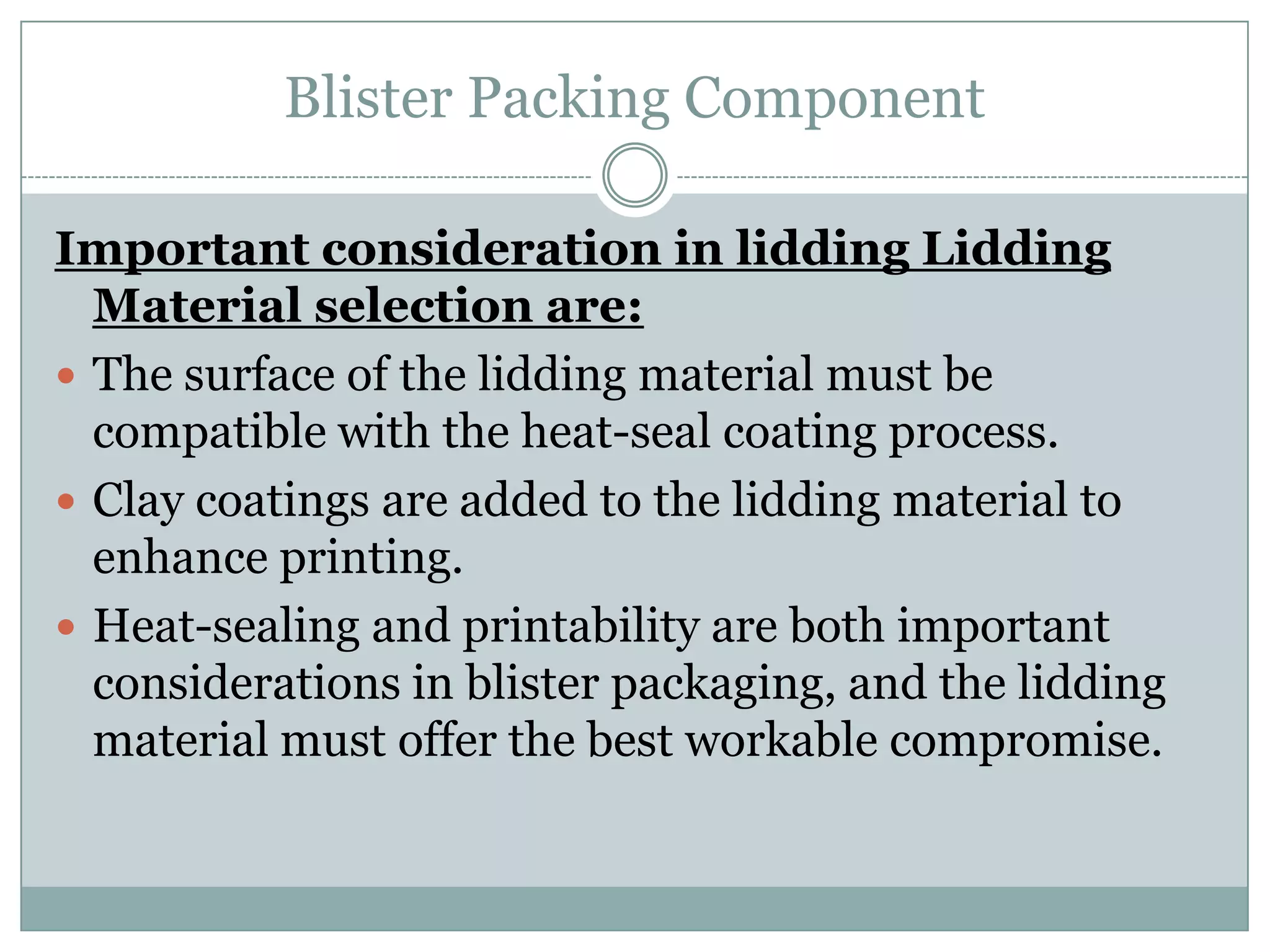 Blister packing | PPTX