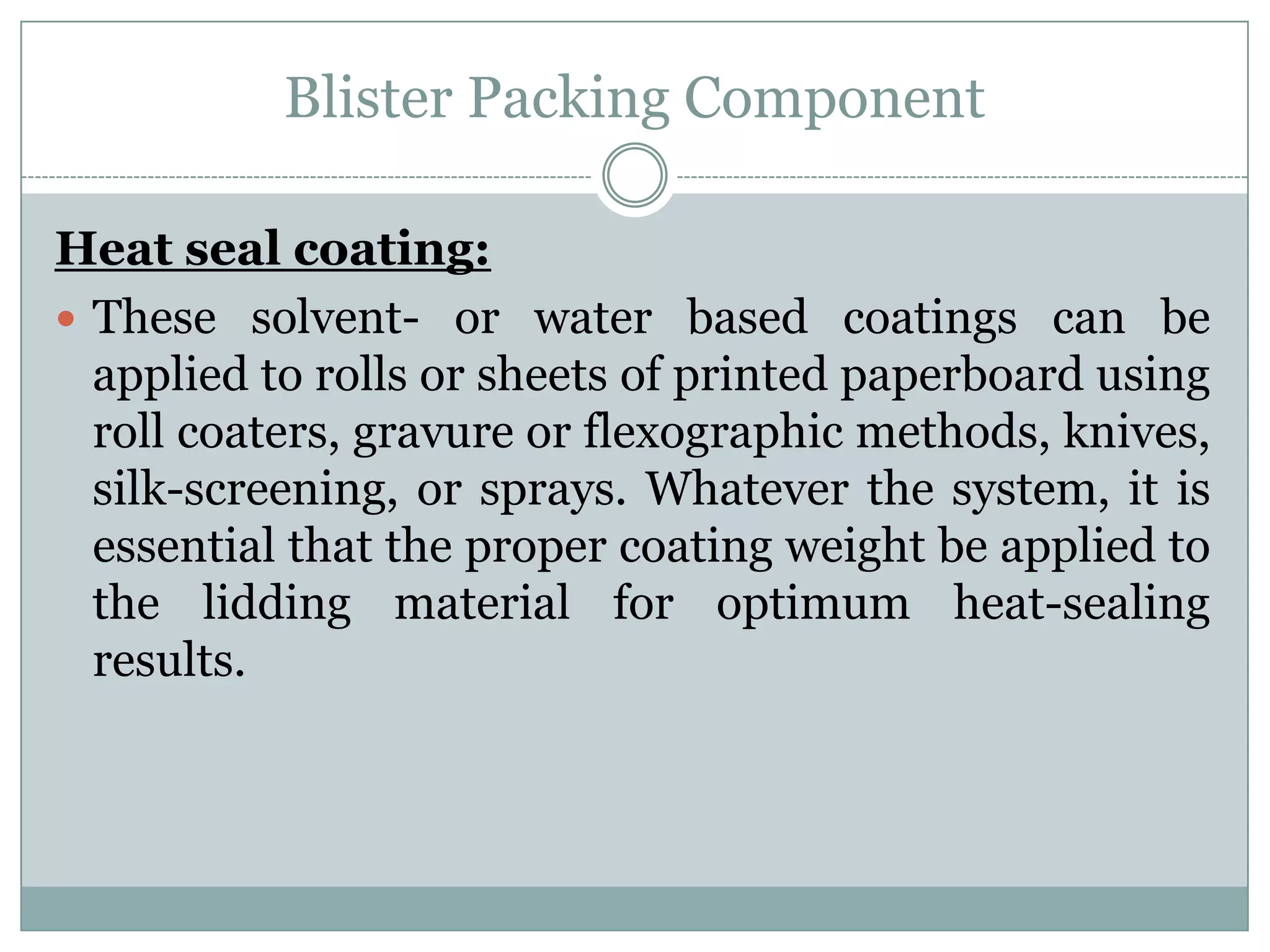 Blister packing | PPTX