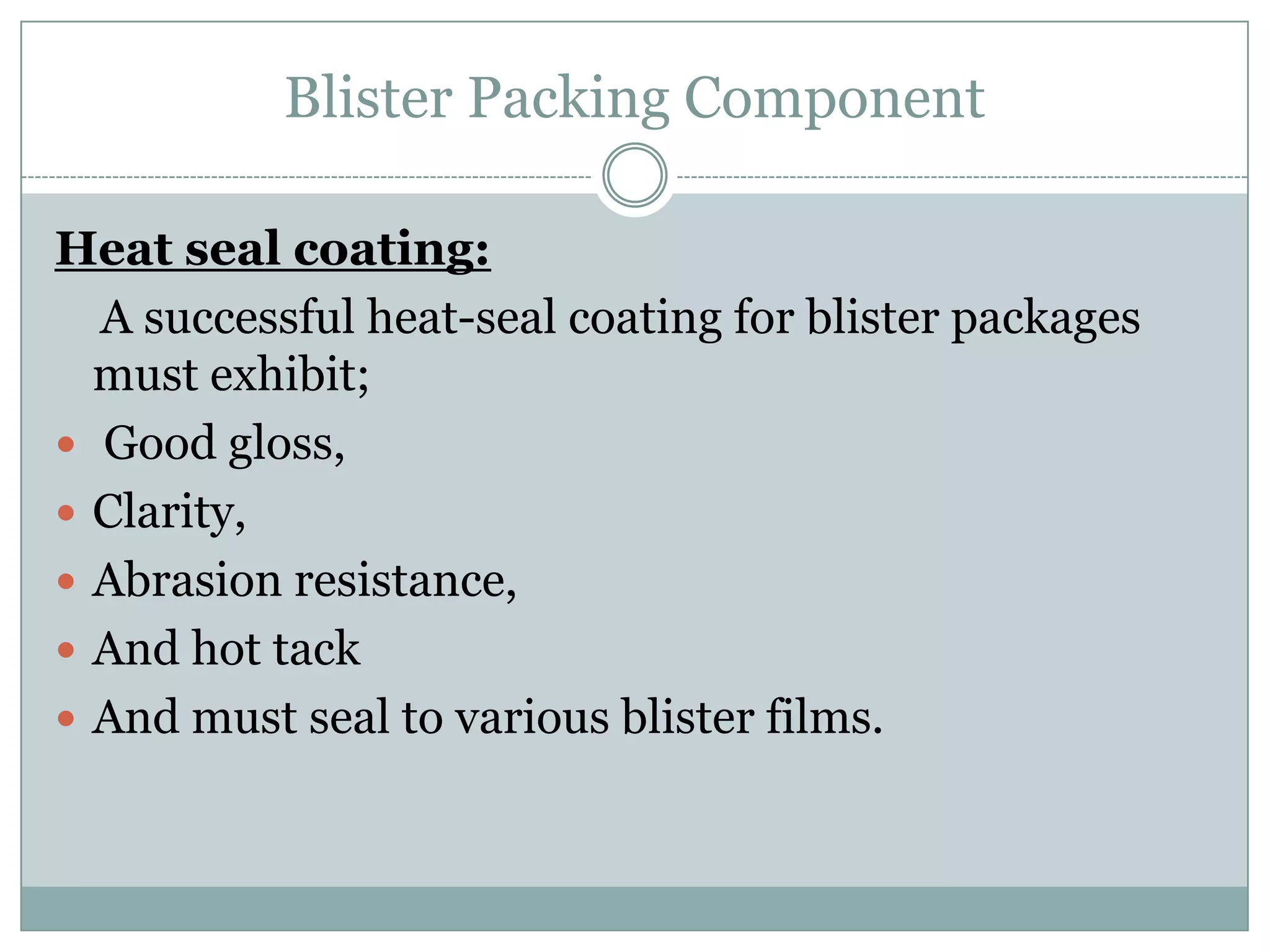 Blister packing | PPTX
