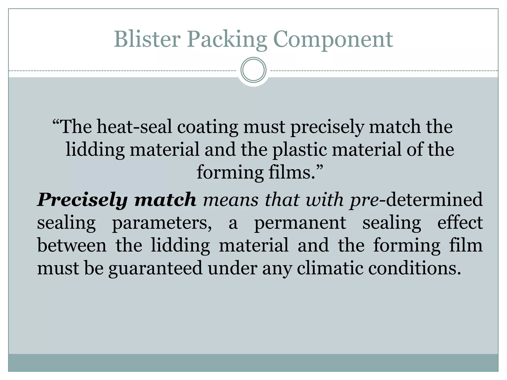 Blister packing | PPTX