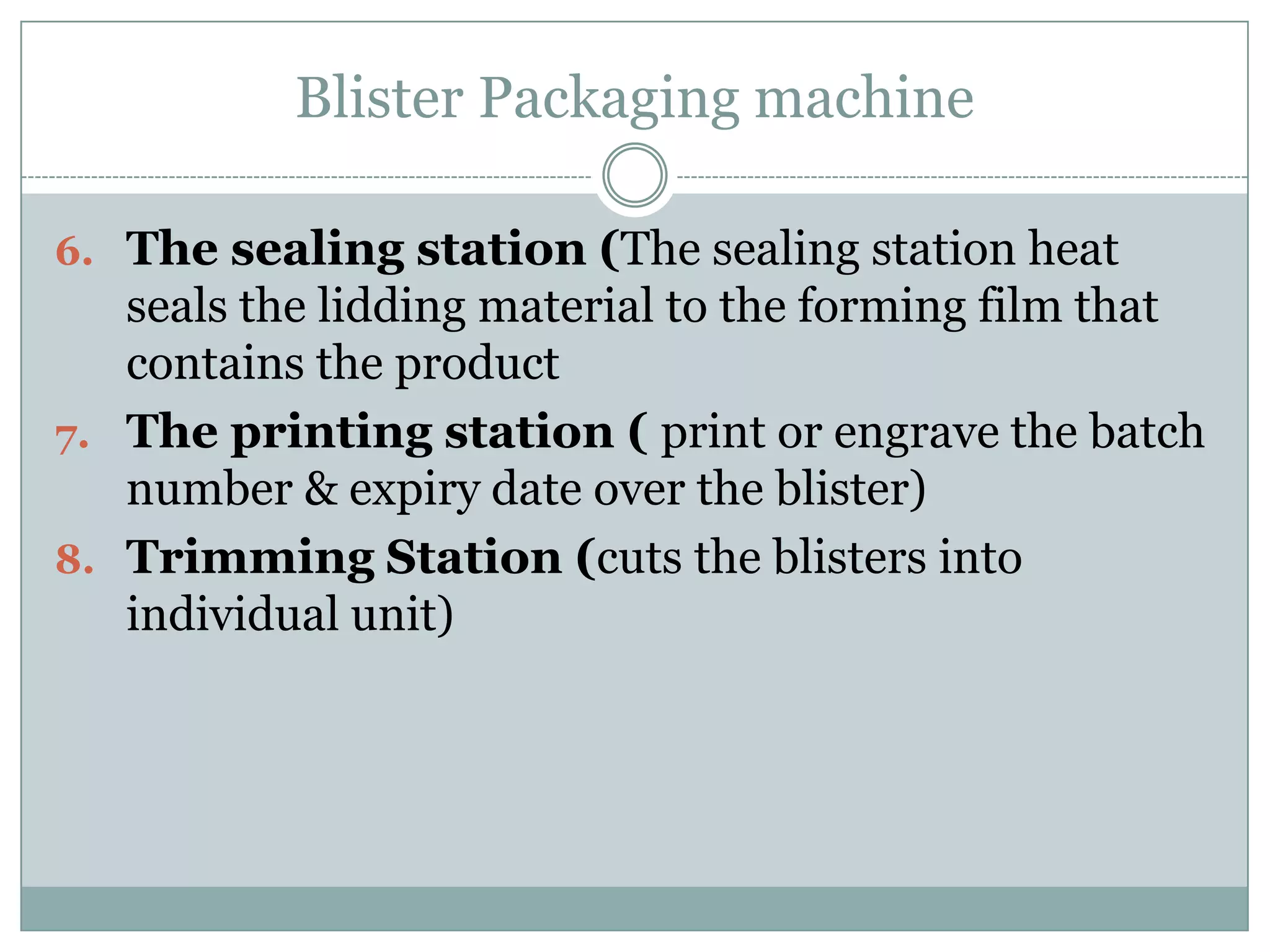 Blister packing | PPTX